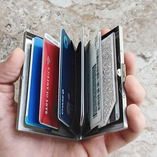Custom Engraved Stainless Steel RFID Block Credit Debit Business Card ...